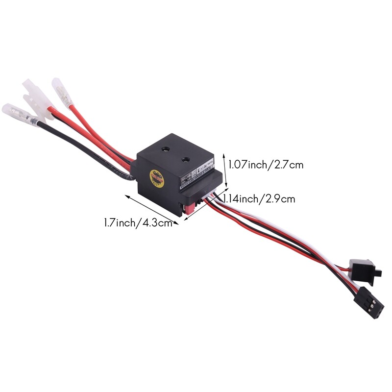 Rc ESC 320A 6-12V Brushed ESC Speed Controller with 2A BEC for RC Boat ...
