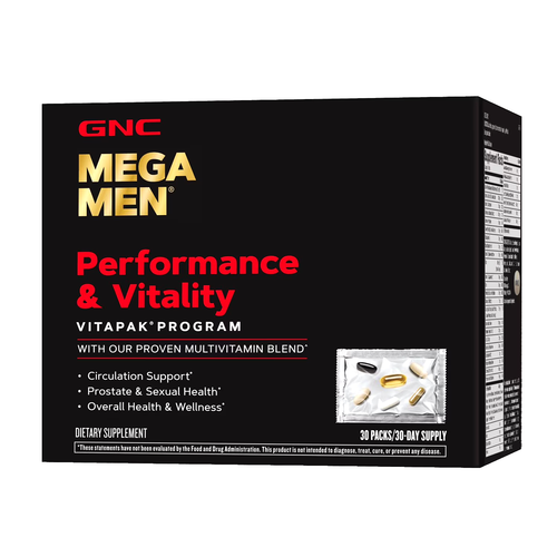 GNC MEGA MEN DIETARY SUPPLEMENT 30 Pack PERFORMANCE & VITALITY ...