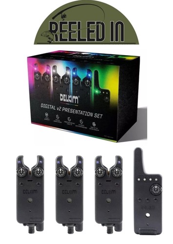 Delkim Txi-D v2 Presentation Set Carp Fishing Bite Alarm Set + Extras ...