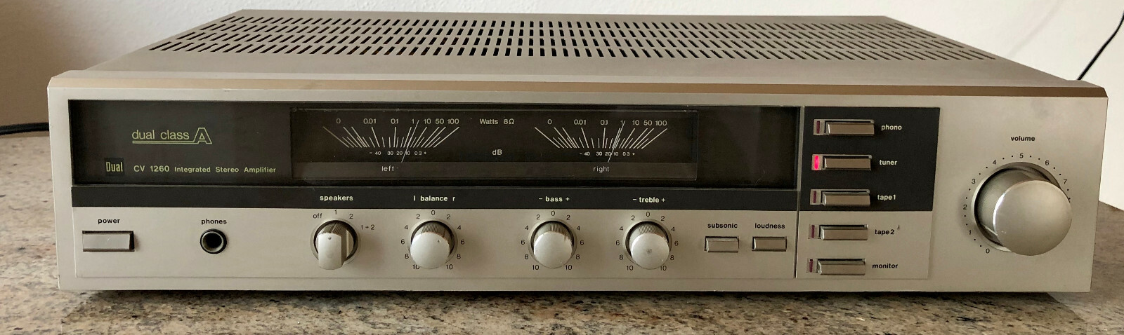 Dual class a cv 1260 integrated stereo amplifier