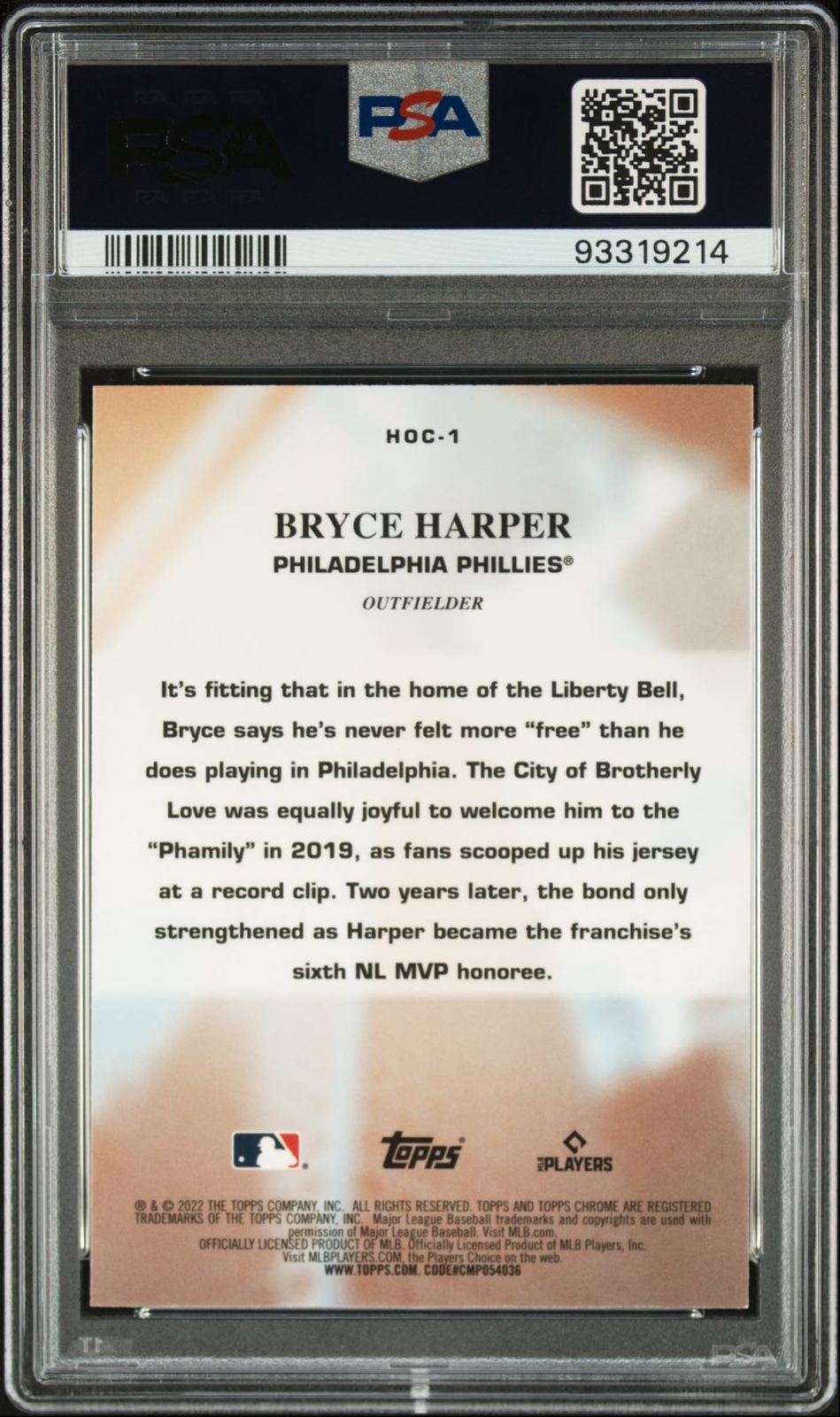 2022 Topps Chrome - Heart of the City #HOC-1 Bryce Harper for sale ...