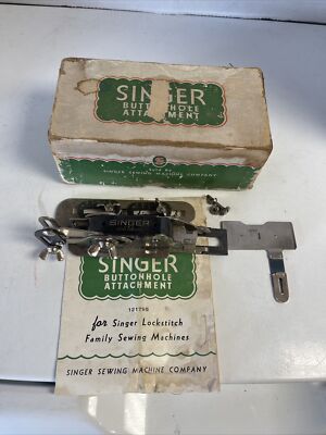 Singer Buttonhole Attachment 121795 For Featherweight 221 W/ Box Nice ...