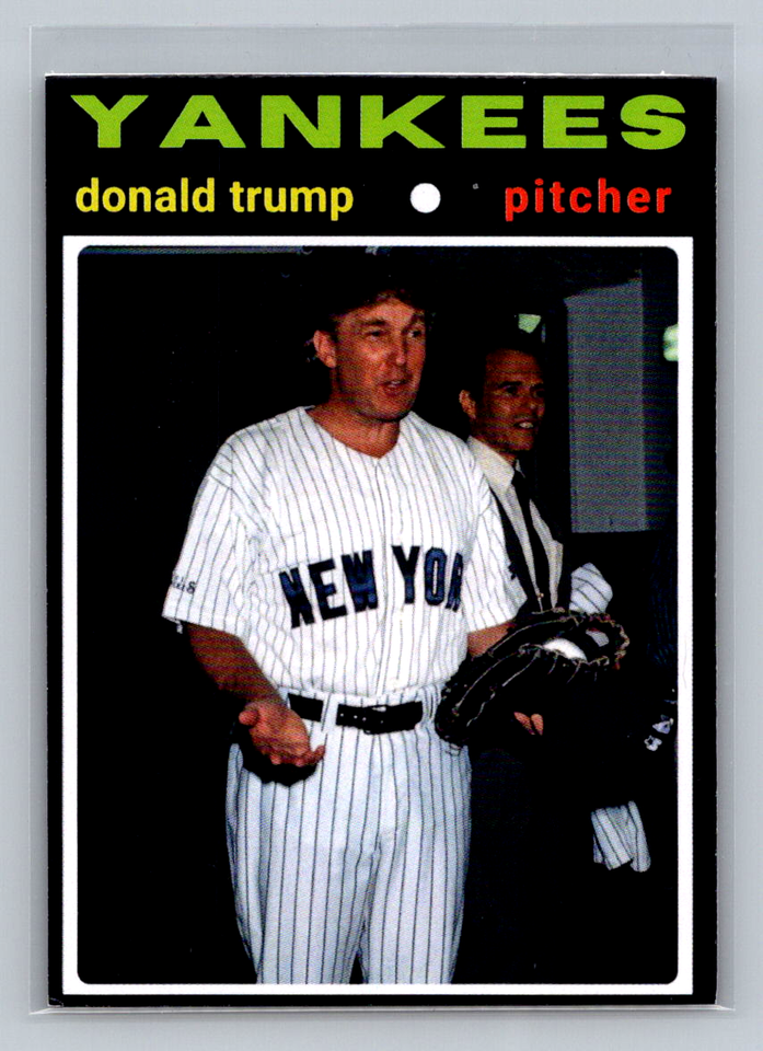 Custom Novelty Donald Trump 1971 Topps Style Presidential Yankees ...