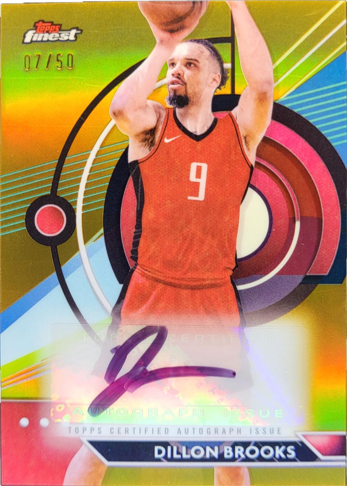 2023-24 Topps Finest - Finest Autographs Dillon Brooks #FA-DBR Gold ...