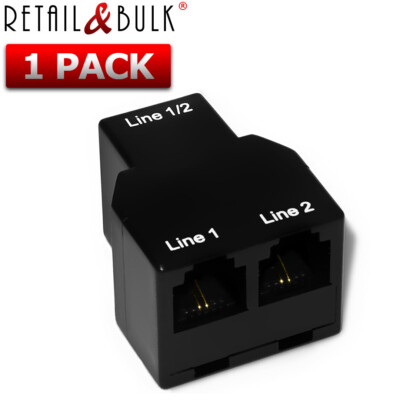 Dual Telephone Line Separator/Combiner RJ11 Line-1 / Line-2 Splitter | eBay