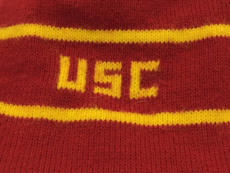Vintage Southern California USC Trojans Beanie Hat Cap Red L3 | eBay