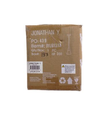 JONATHAN Y Apollo 6 in. 1-Light Black/Brass Gold Metal LED Pendant ...