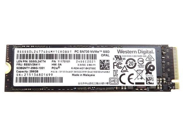 Western Digital PC SN730 256GB M.2 SED Internal SSD (SDBQNTY-256G) for ...