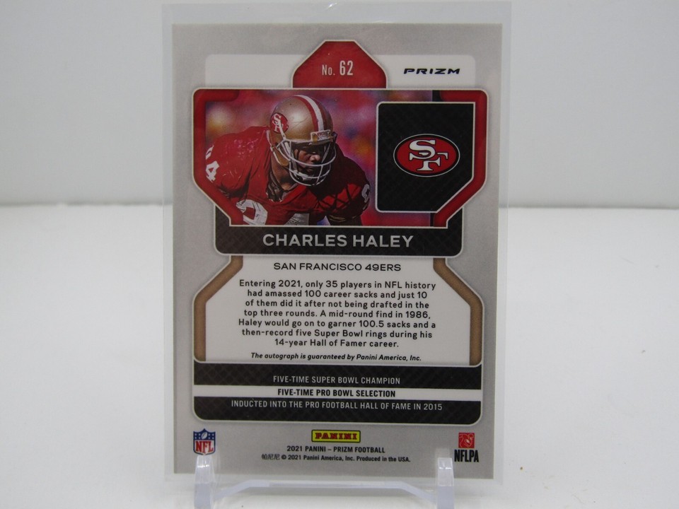 CHARLES HALEY 2021 PRIZM SILVER PRIZM AUTOGRAPH AUTO! SAN FRANCISCO ...