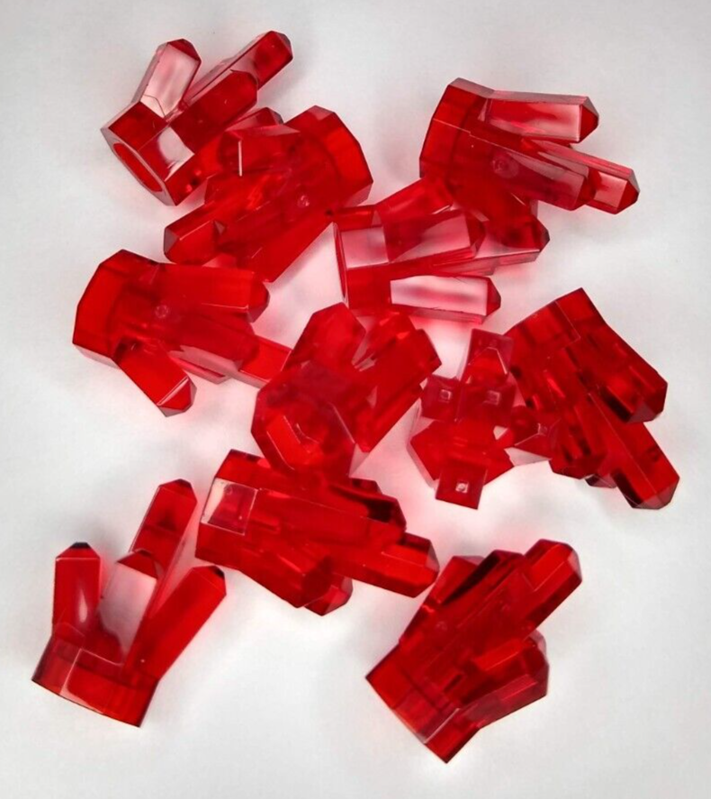 LEGO Rock #52 x5 Lot Trans-Red Rock 1 x 1 Crystal 5 Point Diamonds ...