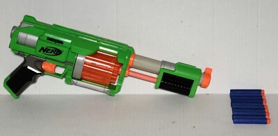 NERF Dart Tag Fury Fire Blaster Lime Green Gun 10 Darts Included ...