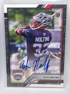 Asher Nolting 2023 Premier Lacrosse League PLL Snapshot Auto Card #13/ ...