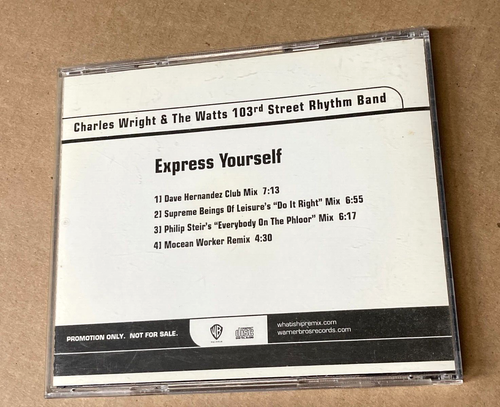 CHARLES WRIGHT & THE WATTS 103rd STREET BAND Express Yourself PROMO CD ...