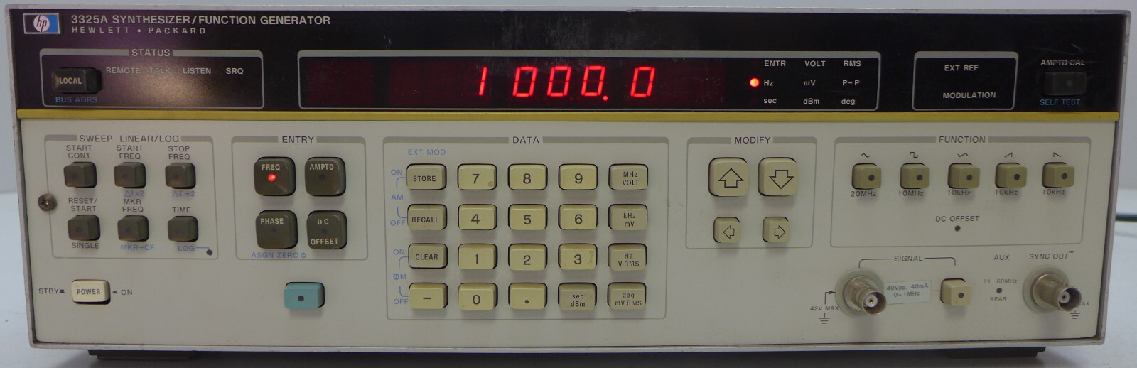 HP Hewlett Packard Synthesizer Function Generator 3325A for sale online ...