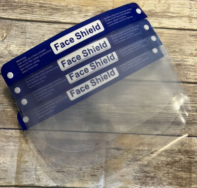 Set of 4 Face Shields Double Sided Sponge Anti-fog, Comfortable | eBay