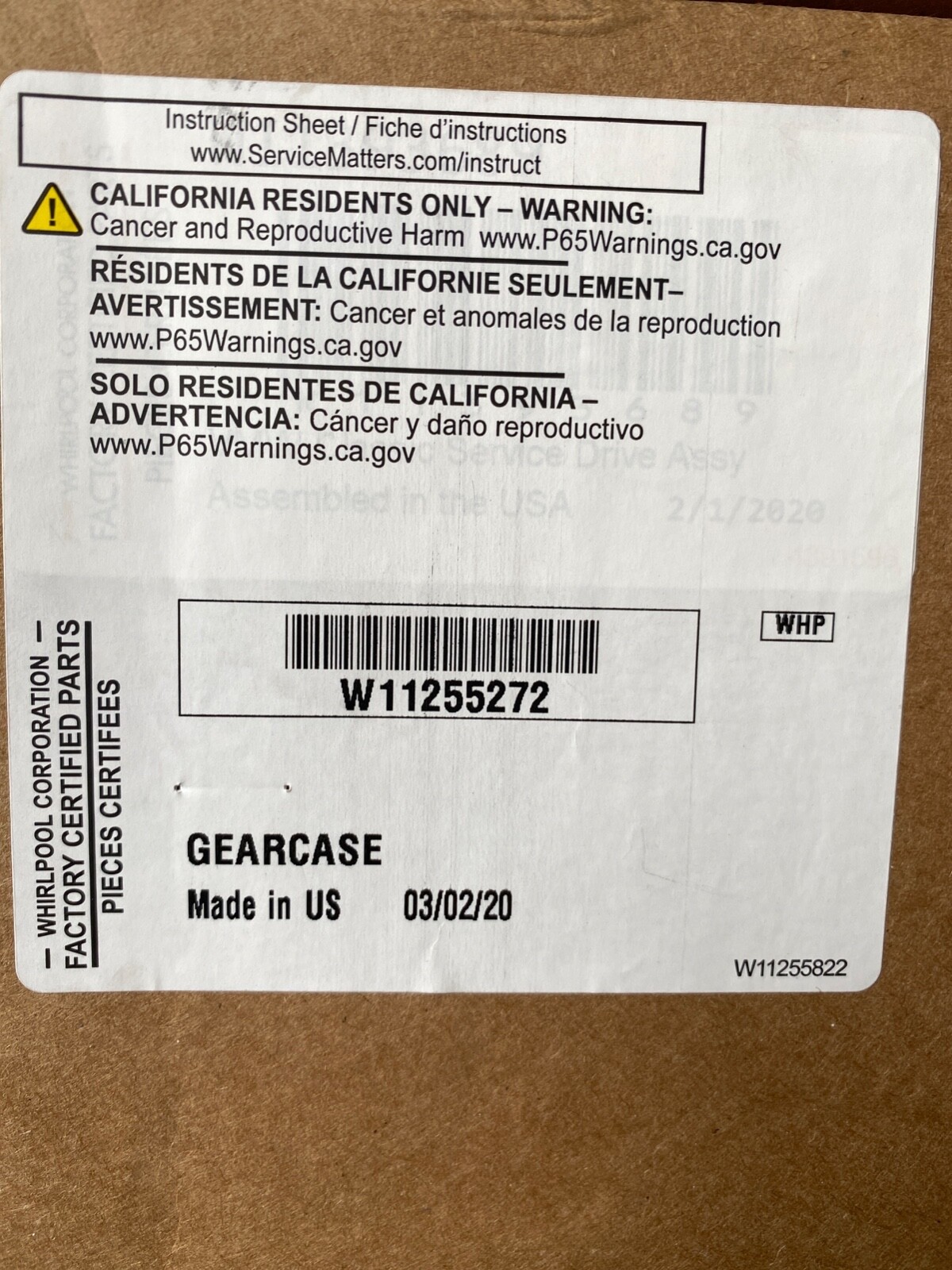 New OEM Transmission Whirlpool W11035749/W10473144/W10006378/W10771759 ...