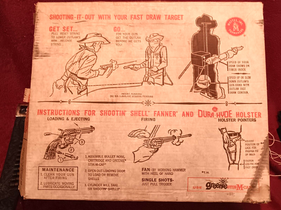 Vintage Mattel 1959 Shootin Shell Fast Draw Target Set No. 674 RARE ...