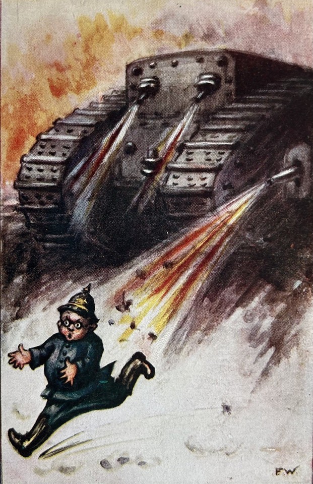 WW1 Tank Propaganda Postcard. NO T’ANKS. To Coventry 1917. | eBay UK