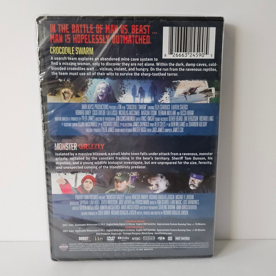 CROCODILE SWARM & MONSTER GRIZZLY Two Beat Film Collection DVD - NEW ...