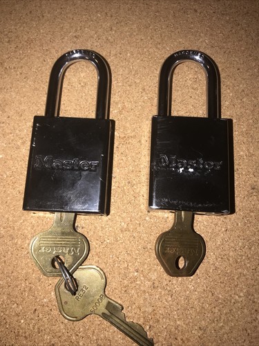 Lot of 2 MASTER Padlock Series 6835. 1724DX. Black. Hardened. | eBay