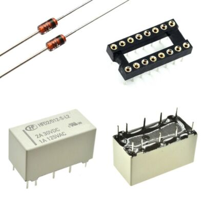 Miniatur Relais bistabil 2 Spulen 2xUM 2 Wechsler 2A 12V 9V - 24V ...