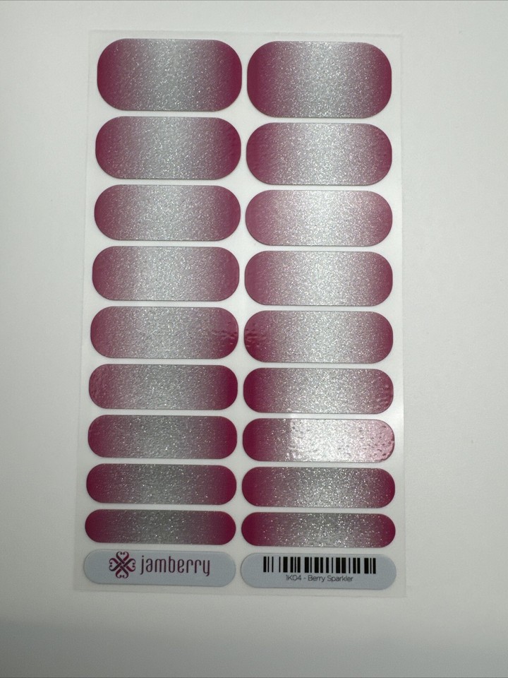 Jamberry Nail Wraps Berry sparkler Full Sheet (pink Ombré/sparkle ...