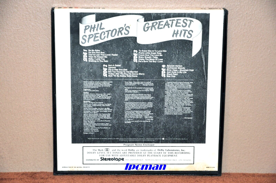 PHIL SPECTOR'S Greatest Hits 7½ ips DOLBY Sound (Double-Play) Reel-To ...
