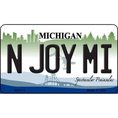 N Joy MI Michigan State License Plate Tag Novelty Magnet M-6113 | eBay