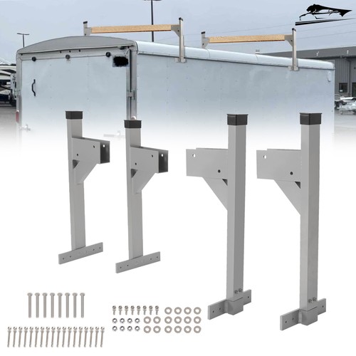 Adjustable Roof Ladder Rack Bracket Kit For Open or Enclosed Trailers ...