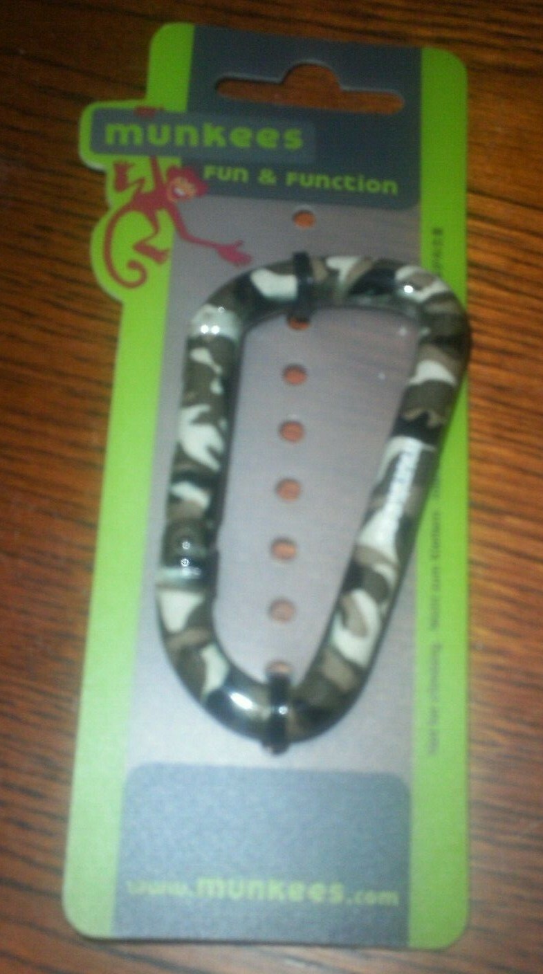 Munkees Carabiner Key Chain Fun Function Camping Scouts Hiking Camo ...