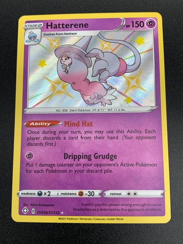 Hatterene - SV056/SV122 - Shiny Holo Rare Shining Fates Pokemon NM | eBay