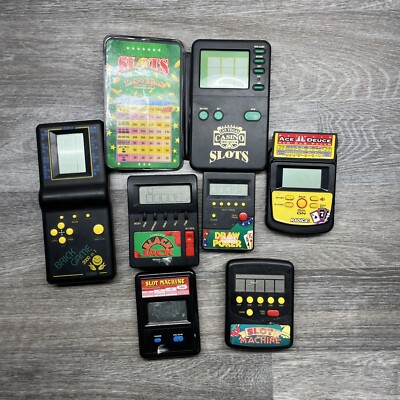 Lot of 7 Vintage Handheld Travel Games Radica, Gift Asylum, Micro Games ...