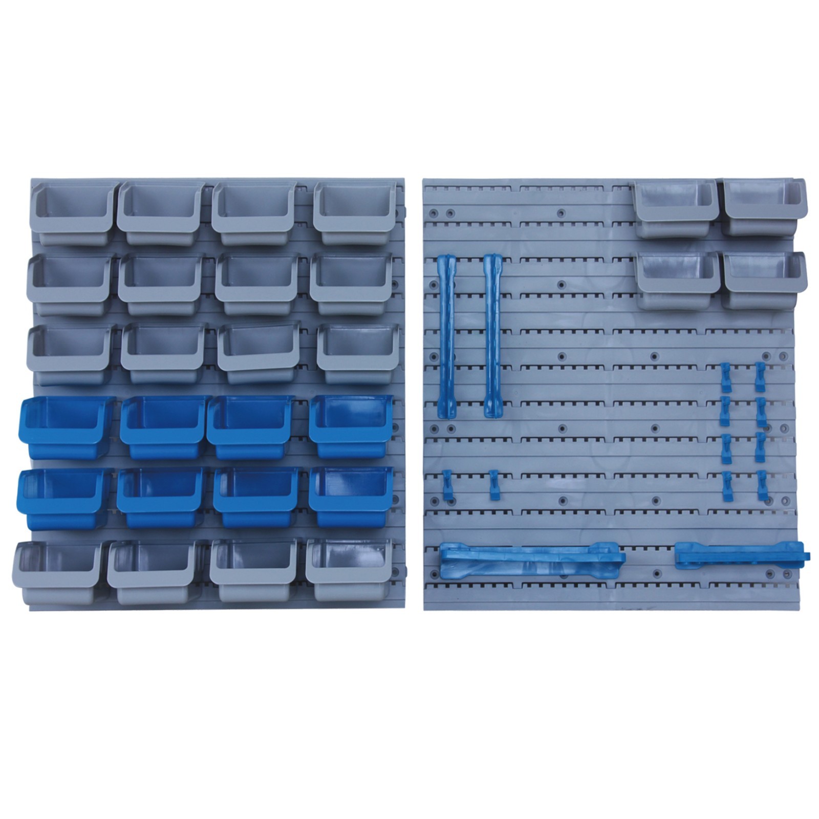 44 Pc Wall Mounted Panel Tools Screws Bits Storage DIY Organiser Rack ...