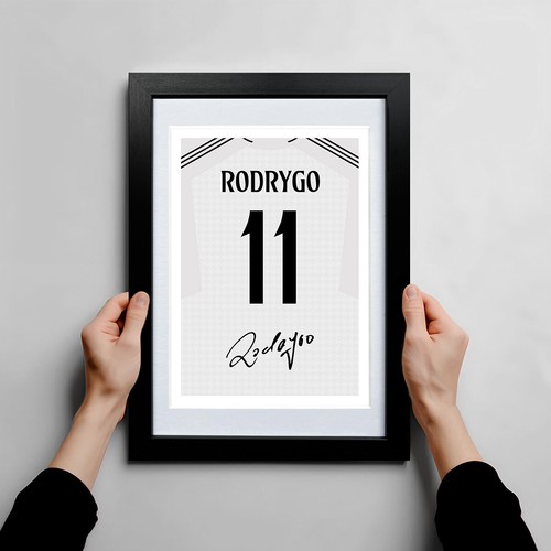RODRYGO NEW REAL MADRID SIGNED POSTER PRINT PHOTO AUTOGRAPH SHIRT ...