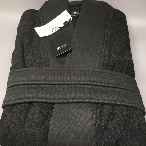 Boss Hugo Boss Mens Black Kimono LOFT Robe Terry Dressing Gown Size M ...