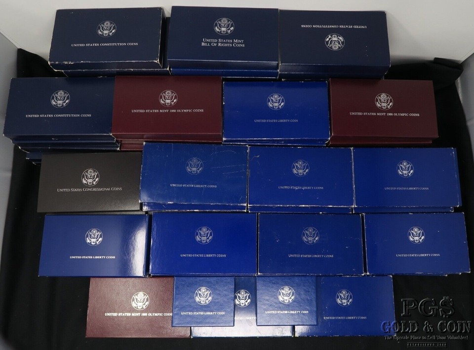(85) Assorted Empty US Mint Boxes + COA's Mint and Proof 25359 | eBay