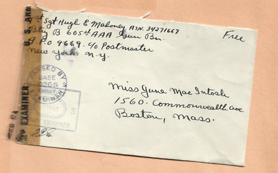 WORLD WAR II MILITARY MAIL APO 9669 1944 UK | eBay