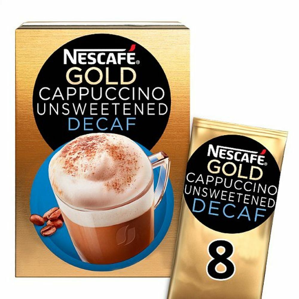 Nescafe Decaffeinated Cappuccino Unsweetened Coffee 8 Sachets 120G | eBay