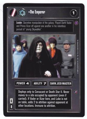 SWCCG Star Wars CCG • The Emperor Palpatine Dark Sith • REFLECTION II 2 ...