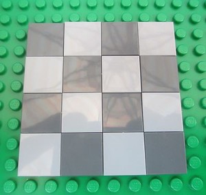 Lego Light & Dark Grey Floor Tiles boards city town smooth concrete ...