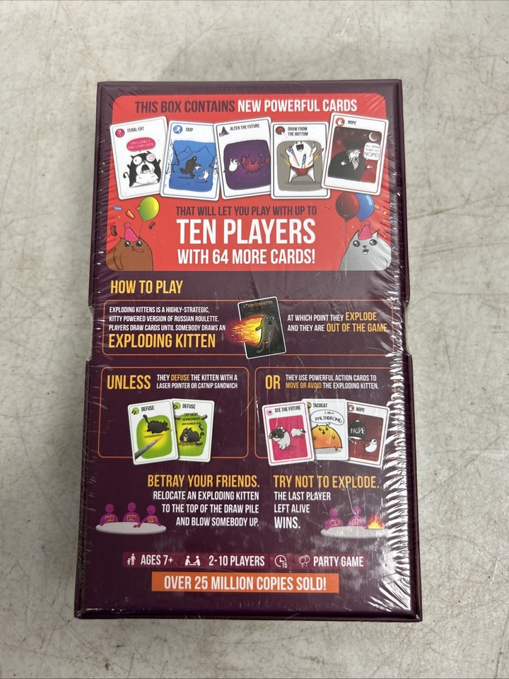 Exploding Kittens Party Pack Card Game NEW Sealed Family Fun for 10 Players | eBay
