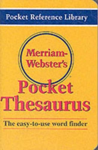 Merriam Webster Merriam Webster's Pocket Thesaurus (Paperback ...