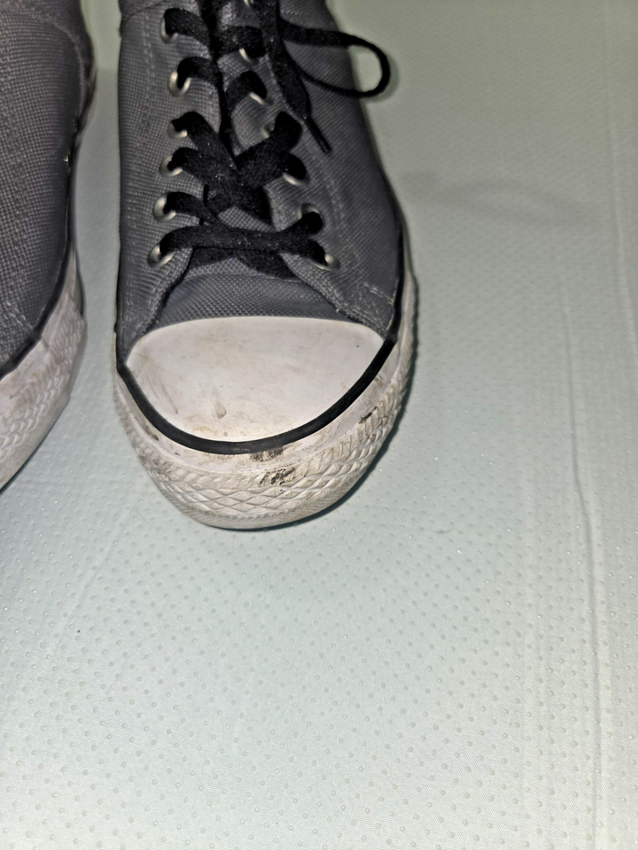 Converse All Star Charcoal Gray Men's Size 11 Black Leather Tongue | eBay