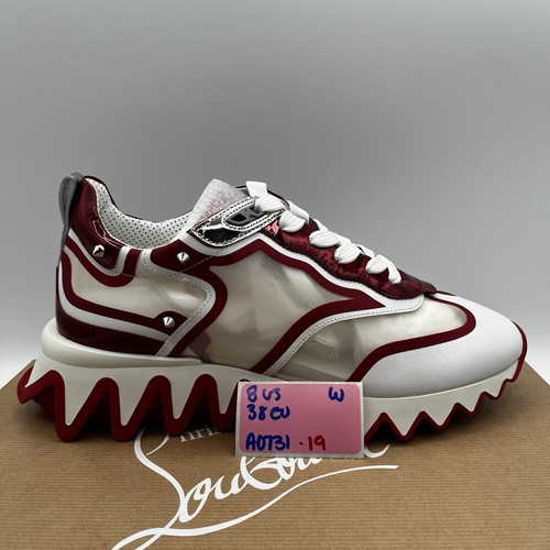 Christian Louboutin Sharkina Flat Bianco/Loubi | Women’s Size 8 US | 38 ...