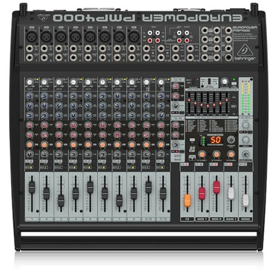 Behringer Europower PMP4000 Powered Mixer - 16 Channels 1600 Watts with ...