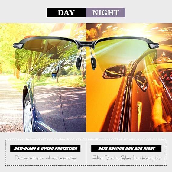 Unisex Anti Glare Vision Polarized Night Driving Glasses HD Yellow Lens ...