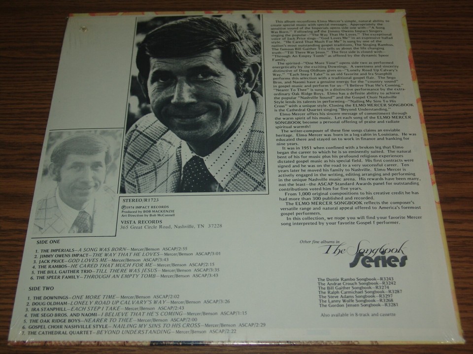 THE ELMO MERCER SONGBOOK - VARIOUS CHRISTIAN ARTISTS - 1974 RARE STILL ...