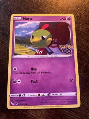 POKEMON NATU POKEMON GO 032/078 NM/Mint PACK FRESH E233* | eBay