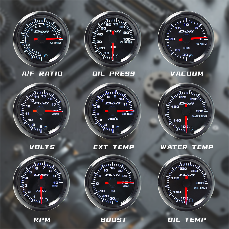 2" 52mm 7 Color LED Car 100-300°F Oil Temp Gauge Oil Temperature Meter ...