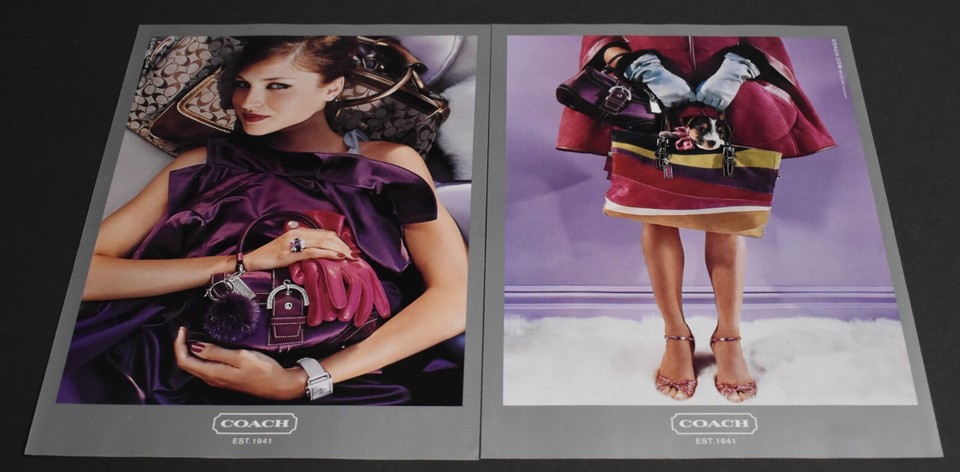 2005 Print Ad Sexy Heels Fashion Lady Long Legs Brunette Coach Handbag ...
